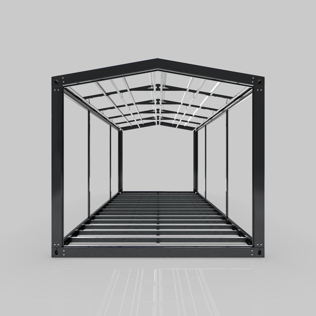 9 m × 3.3 m Slope Roof Modular Steel Frame Kit – Quick DIY Assembly ...