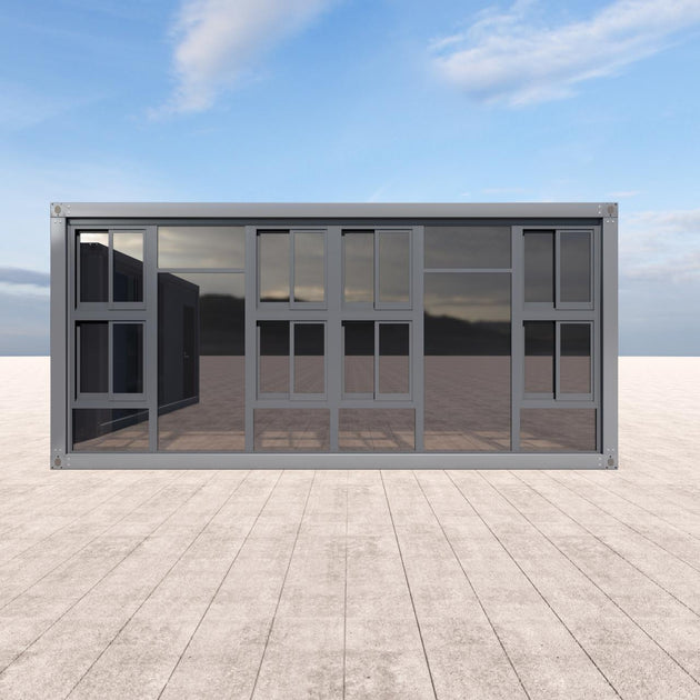 Stylish Glass-Front Tiny House DIY Kit 6m x 3.3m (19.8 sqm ...